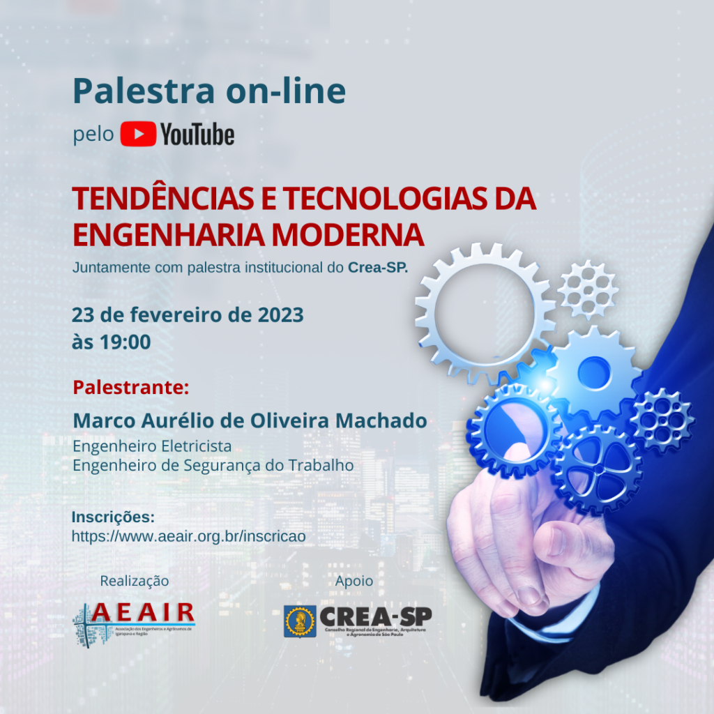 Palestra on-line pelo YouTube: Tendências e Tecnologias da Engenharia ...